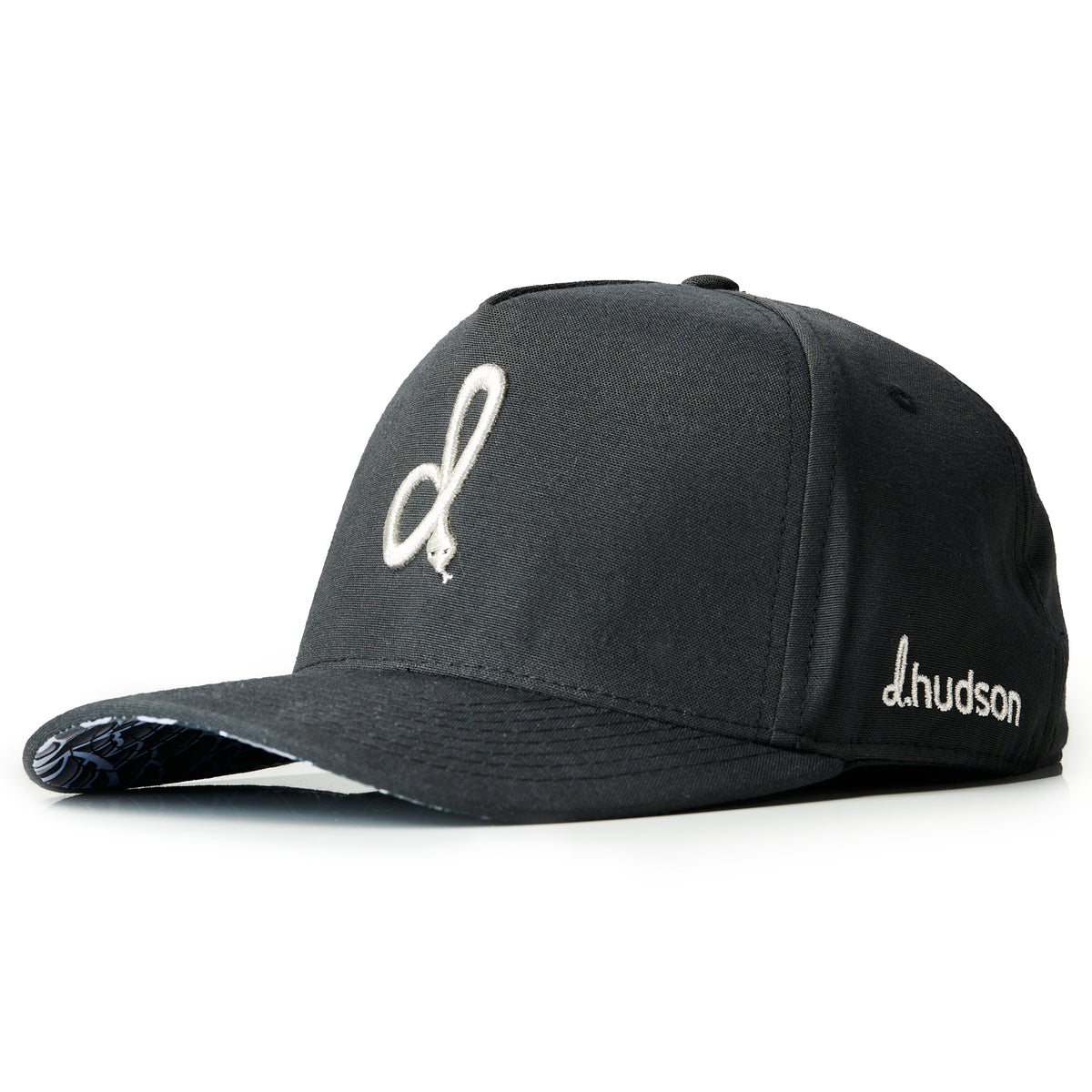 d. Serpent Logo Golf Hat (Black/Silver) – d.hudson Golfwear, LLC